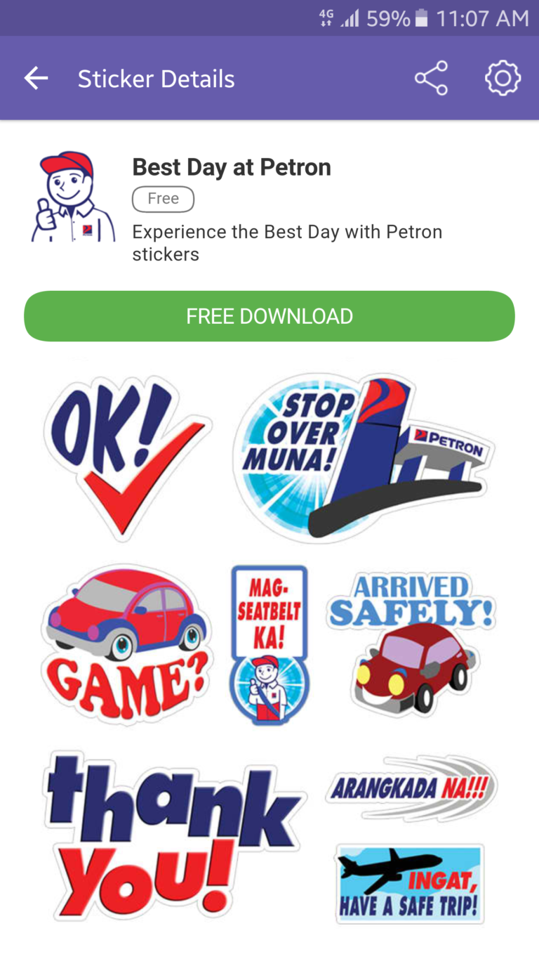 Petron Viber Chats Best Day Stickers - Motoph - motoph.com