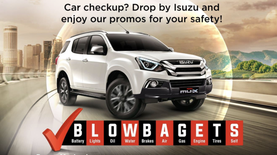 SAFE DRIVING THIS SUMMER STARTS WITH BLOWBAGETS AT YOUR NEAREST ISUZU ...