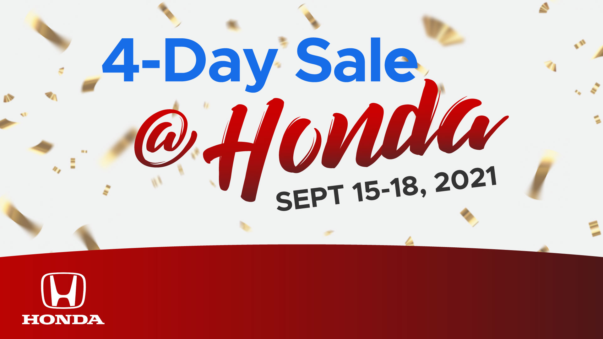 Honda welcomes the season of giving with its 4-Day Sale this September ...