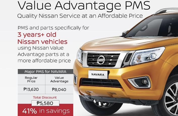 Nissan offers great savings with the Value Advantage PMS program ...